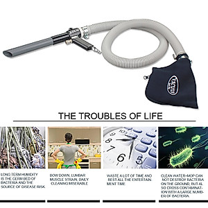 SAKAI Pneumatic Vacuum Cleaner Kit Dual Function Air Vacuum Blow Gun and Suction Vacuum Including Vacuum Bags, Tube & Accessories