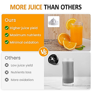 Sunvivi Dual-Head Electric Citrus Juicer, Rechargeable Juicer Machine with USB Charging & Cleaning Brush, Portable Lemon Squeezer for Fresh Orange, Lemon, Lime, Kiwi, Grapefruit, Easy to Clean & Use