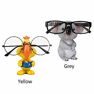 Sempoda Cute Animal Glasses Holder, Resin Funny Decorative Eyeglass Holder, Creative Koala and Cute Big Mouth Glasses Holder Stand for Home Office Desktop Decoration