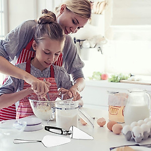 Stainless Pie Servers Cake Pizza Cutters Tart Dessert Slicer Set Cake Silvery Serving Slicer Spatulas for Cakes, Loaves, Egg Butter and More (2)