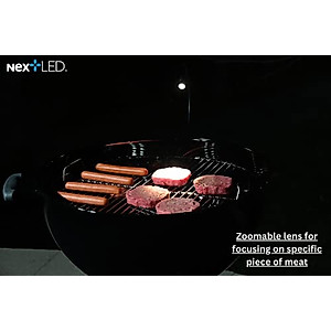 NextLED NT-7647-F Magnetic BBQ Grilling Light for Outdoor Grill, 18-Inch Flexible Gooseneck, Heat & Weather Resistant, IP-54, Warm Natural Lighting Shows True Color of Your Food, Perfect Grill Gift