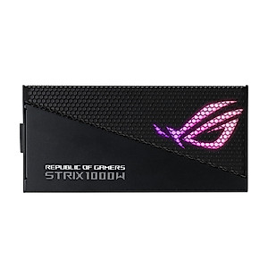 ASUS ROG Strix 1000W Gold Aura Edition (Fully Modular Power Supply, 80+ Gold Certified, ATX 3.0, Cybenetics Lambda A+ Certification, PCIe Gen 5.0 Ready, Axial-tech Fan, Aura Sync, 10-Year Warranty)
