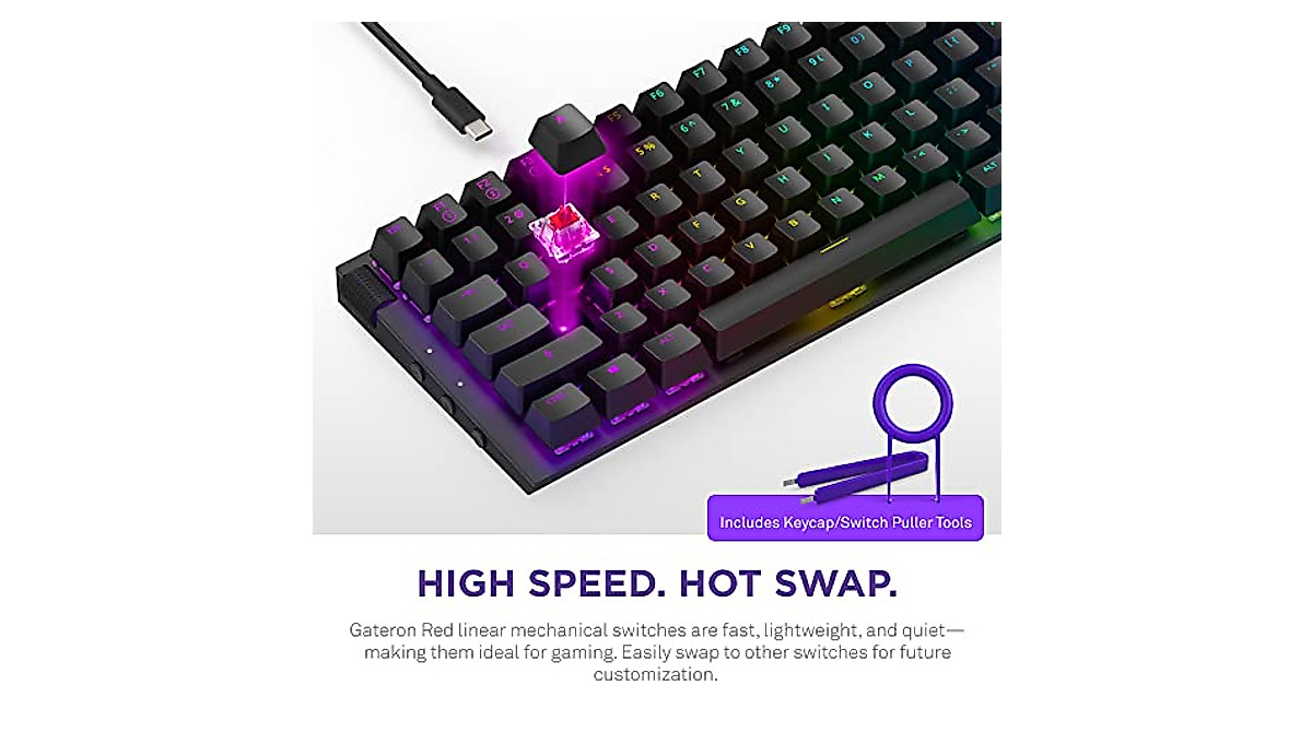 NZXT Function MiniTKL Gaming Keyboard with RGB and Hot-Switches
