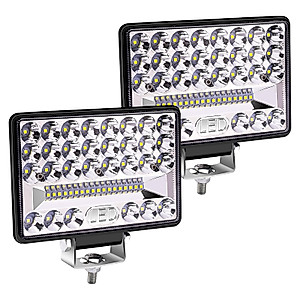 Ygmylandbb LED Work Light, 5 Inch Heavy Equipment LED Pods Lights, 12V-24V Waterproof Driving Working Fog Lights for Trucks ATV UTV 4x4 SUV (Pack of 2)