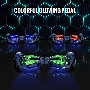 EVERCROSS Hoverboard, 6.5'' Hover Board with Seat Attachment, Self Balancing Scooter with APP, Bluetooth Hoverboards for Kids & Adults