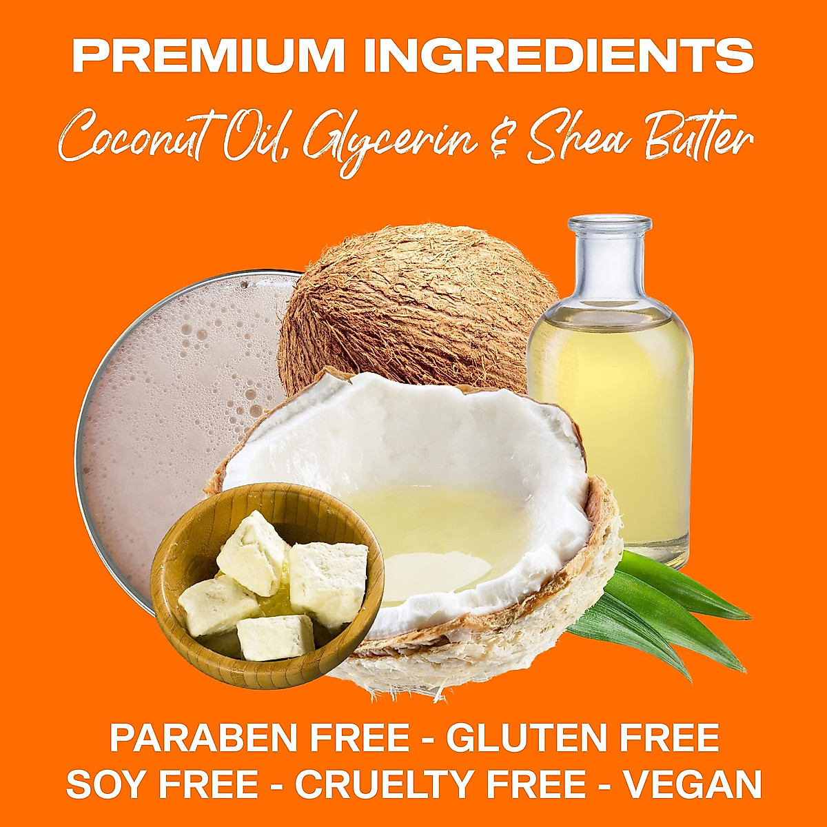 Alien Shave Premium Shaving Soap For Men (Solar Orange). Powered with Coconut Oil & Glycerin 4 Oz (1-Pack)