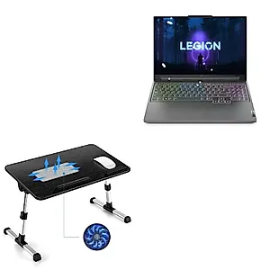 BoxWave Stand and Mount Compatible with Lenovo Legion Pro 5i (RTX 4050) - True Wood Laptop Bed Tray Stand, Desk for Comfortable Work in Bed. - Jet Black