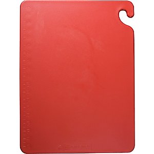 San Jamar - CB121812RD CB121812 Cut-N-Carry Co-Polymer Cutting Board, 18" Length x 12" Width x 1/2" Thick, Red