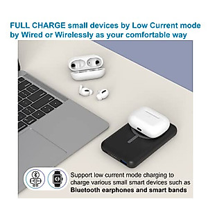 iLakia Magnetic Wireless Power Bank, 10000mAh Portable Charger, Magnetic Battery Pack for iPhone 14 & 13 & 12 Pro/Pro Max/Mini, Android/Samsung, Multi & Fast Charging with USB PD, USB Type-C