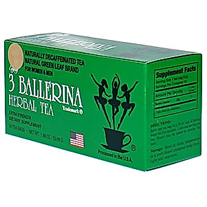 3 Ballerina Tea Extra Strength - 2 Pack (36 Tea Bags)