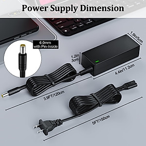 14V Power Cord for Samsung Monitor, SoulBay 14V 3A AC Adapter Charger for Samsung SyncMaster 15" 17" 18" 19" 20" 22" 23" 24" 27" Screen TFT LED LCD Monitor TV Notebook Power Supply