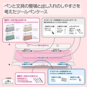 KOKUYO Piiip Tool Pen Case, Pink Terracotta, Japan Import (F-VBF240-6)