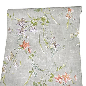 Yifely Rural Floal Vinyl Furniture Paper Pre-Pasted Shelf Liner Dresser Drawer Sticker 17.7 Inch by 9.8 Feet