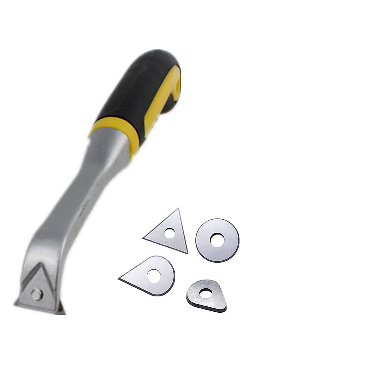 Spealloy Carbide Paint Multi-Purpose Scraper with Triangular Shaped Scraper,Hand-hold Scrapers, for Removing Paint Glue Varnish Rust,Contains only handle and triangular blade.