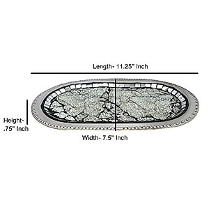 nu steel, Ice Mosaic Iceberg Collection Amenity, Metal Cosmetic Organizer, Hand Towel Storage Tray,Bathroom Vanity countertop, Finish