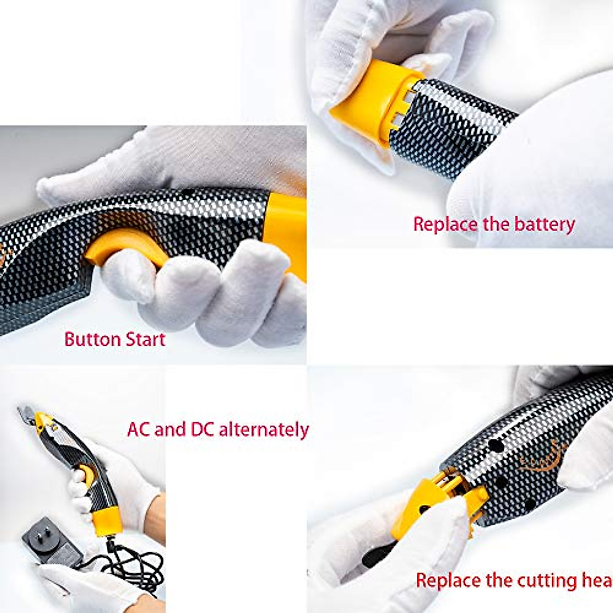 Loboo Idea Power Electric Fabric Scissors Box Cutter For Crafts, Sewing, Cardboard,Cordless Electric Scissors Fabric Cutter with 2 Cutting Blades, Zip Snip Electric Scissors For Cutting Fabric Cloth