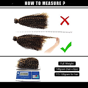 BHF 26 inch Kinky Curly Clip In Hair Extensions, Double Weft Full Head Japanese Heat Resistance Fiber 140g Synthetic Curly Hair Extensions For Women 7pieces (#1B)