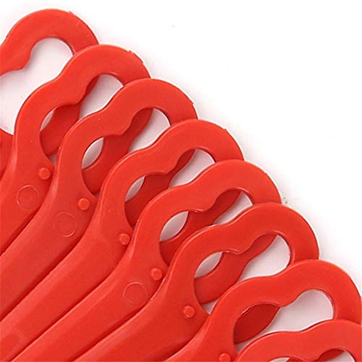 HIN 100 PCS PlasticGrass Trimmer Blade Weed Trimmer Blade 3.3" Plastic Cutters Blades Blade Suitable for STIHL polycut 2-2 FSA 45 Lawn Mower Trimmer Garden Lawn Mower Replacement Accessories Tool