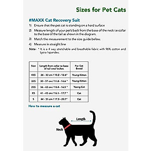 MAXX Cat Post Surgery Suit – Breathable Cat Onesie Surgical Recovery Suit for Wounds – E-Collar Alternative (Pink Grey, XS)