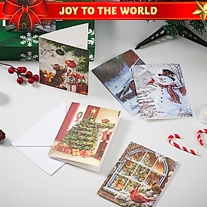JOYIN 72 PCs Cute Merry Christmas Greeting Cards with Envelopes for Holiday Parties, Gift Giving, Winter Christmas Season, present Giving, Xmas Gifts Cards