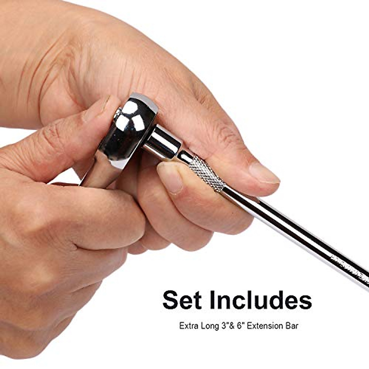 CASOMAN 1/4-Inch Drive Master Socket Set with Ratchets, Adapters, Extensions with 1/4’‘ Dr. Bits Set, Inch/Metric, 6-Point, 5/32-Inch - 9/16-Inch, 4 mm - 14 mm, 62-Piece 1/4" Dr. Socket Set