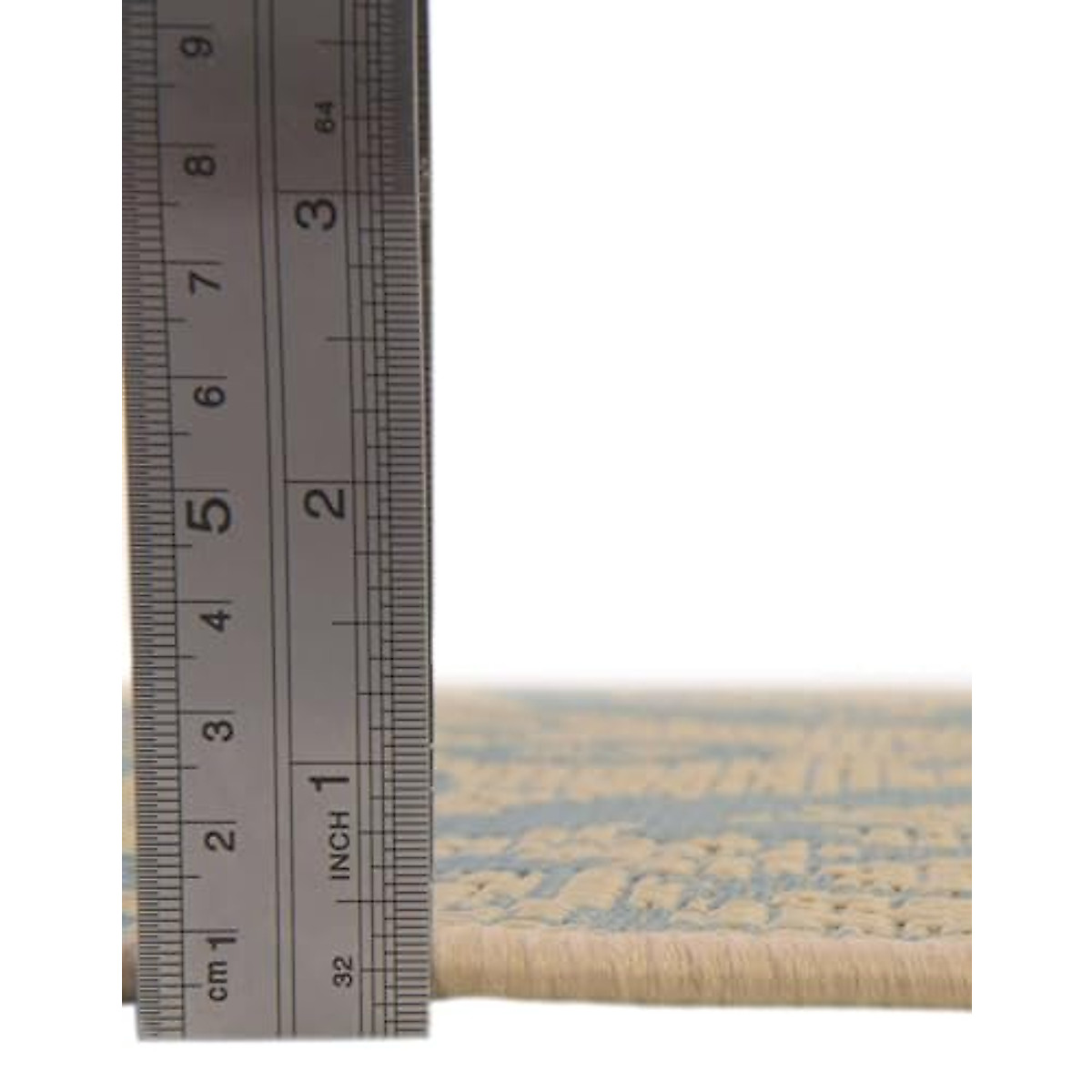 Unique Loom Outdoor Botanical Collection Area Rug - Medallion (5' 3" x 8' Rectangle, Aqua/ Beige)