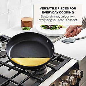 All-Clad E785S264/E785S263 HA1 Hard Anodized Nonstick 8 10-Inch Fry Pan Cookware Set, 2-Piece, Black