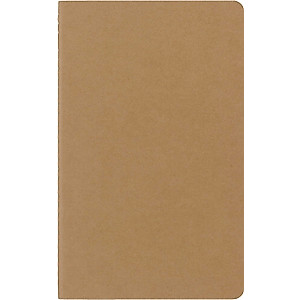 Moleskine Cahier Journal, Soft Cover, Large (5" x 8.25") Ruled/Lined, Kraft Brown, 80 Pages (Set of 3)