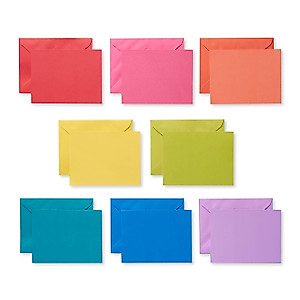 American Greetings Single Panel Blank Cards with Envelopes, Rainbow Colors (200-Count)