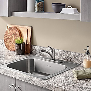 American Standard 22SB.6252283S.075 Colony Top Mount ADA 25x22 Single Bowl Stainless Steel 3-Hole Kitchen Sink