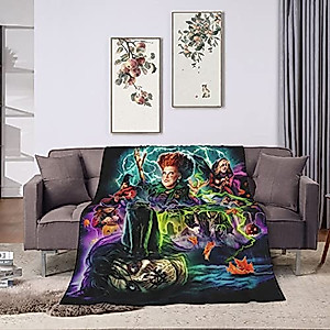 Halloween Throw Blanket Super Soft Flannel Air Conditioning Blanket for Couch Sofa Chair Office Travelling Camping Gift in All Seasons,50×40inch