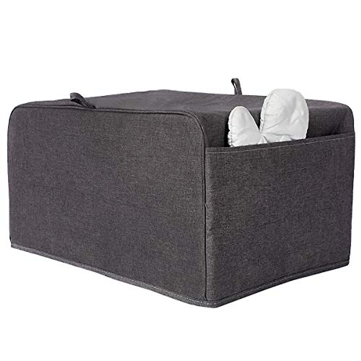 CACTIYE Toaster Oven Dust Cover with Accessory Pockets Compatible with Hamilton Beach 6 Slice of Toaster Oven (GRAY)