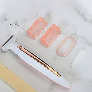 LinMei Razor Replacement Head Compatible for Finishing Touch Flawless Body Rechargeable Ladies Shaver and Trimmer with 3 Shaver Guide Combs, 2 Cleaning Brush, Bag