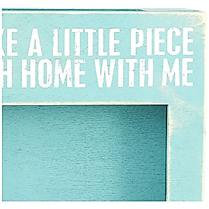 Primitives by Kathy Seashell Holder - Coastal Decor, Glass Display, Treasure Chest, Room and Bedroom Decor