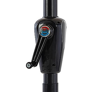 Pure Garden 10 ft Patio Umbrella - 3-Tiered Sunshade with Push Button Tilt and Easy-Open Crank - Outdoor Umbrella for Deck, Yard, or Pool (Red)