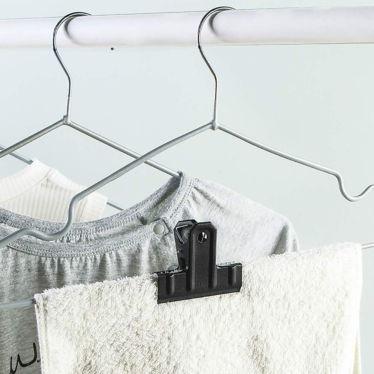 Coideal Black Large Bull Clips Thickened, 10 Pcs 3 Inch Long Metal Binder Paper Clip Clamps for Office Kitchen, Drawing Board, Art Crafts (77 mm)