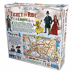 Ticket to Ride Europe Board Game - Embark on a Railway Adventure Across the Continent! Fun Family Strategy Game for Kids & Adults, Ages 8+, 2-5 Players, 30-60 Min Playtime, Made by Days of Wonder