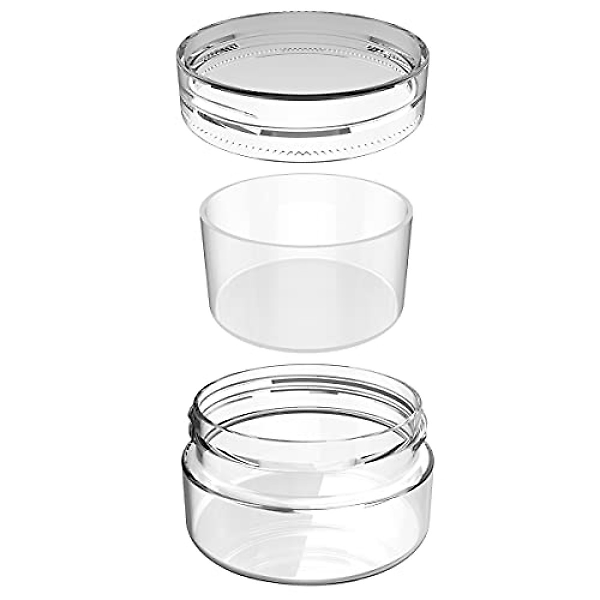 50 pcs - 5ml Polystyrene Concentrate Container w/Silicone Insert (Ultra Clear Silicone Insert)