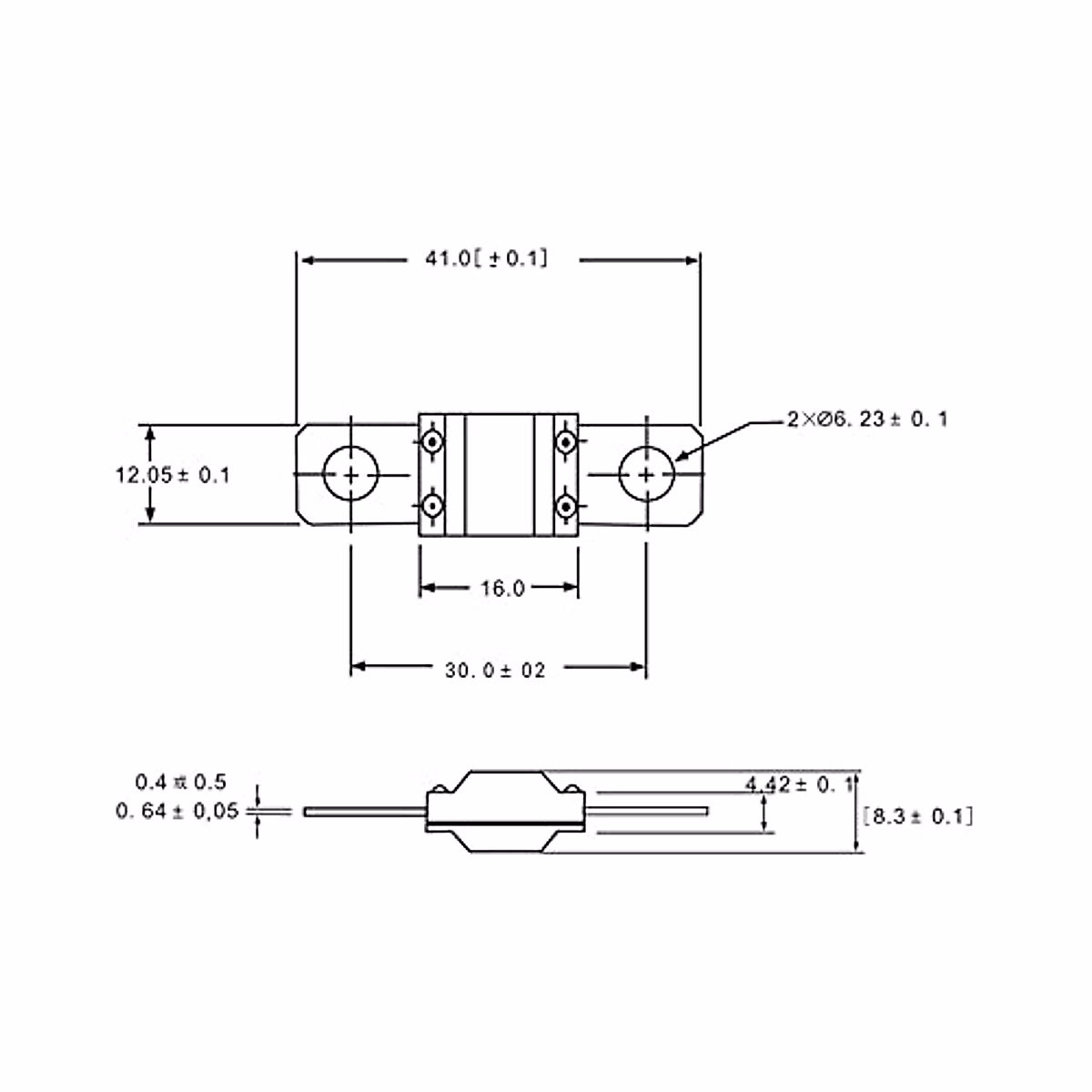 4Pcs 125A AMI/Midi Fuse - 125 Amp High Current Bolt-on Fuse for Cars, Trucks, Construction Vehicles, Buses, Caravans