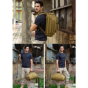 Sports Duffel Bag for Men Women Tactical Duffle Backpack 35L Gym Bag with Shoe Compartment Travel Backpack Luggage