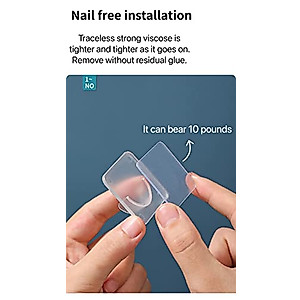 Adhesive Shower Curtain Rod Holder No Drilling,Set of 4,No Slippage Wall Mount Retainer of Shower Rods for Bathroom(Shower Curtain Rod Not Included)