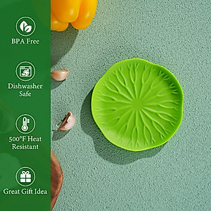 KITCHENDAO Cute Waterlily Silicone Spoon Rest for Kitchen Counter - Ladle Utensil Spoon Holder-Dishwasher Safe- BPA Free High-Quality Material-Gift Idea for Women -1 Pack With Color Box