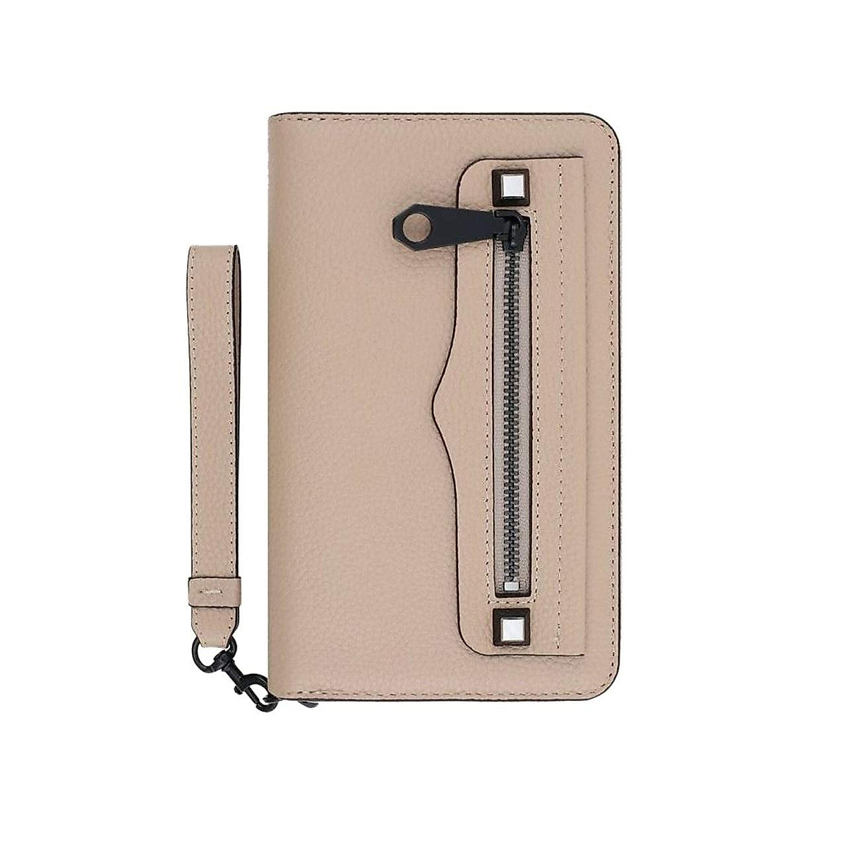 Rebecca Minkoff Regan Universal iPhone Plus Leather Wristlet Wallet, Nude