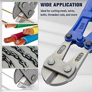 Bates- Bolt Cutter, 14", Chain Lock Cutter Heavy Duty, Bolt Cutters Heavy Duty for Locks, Screw Cutter, Chain Link Fence Cutter, Bolt and Wire Cutter, Chain Lock Cutters, Bolt Cutter Tool, Boltcutters