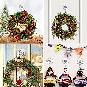 Suction Cup Hooks, BUDGET & GOOD Reusable Waterproof Shower Hook, 4Pcs Vacuum Suction Hooks - Razor Holder - Wreath Hook - Multi-Use for Bathroom Kitchen Office, Storage & Organization for Accessories