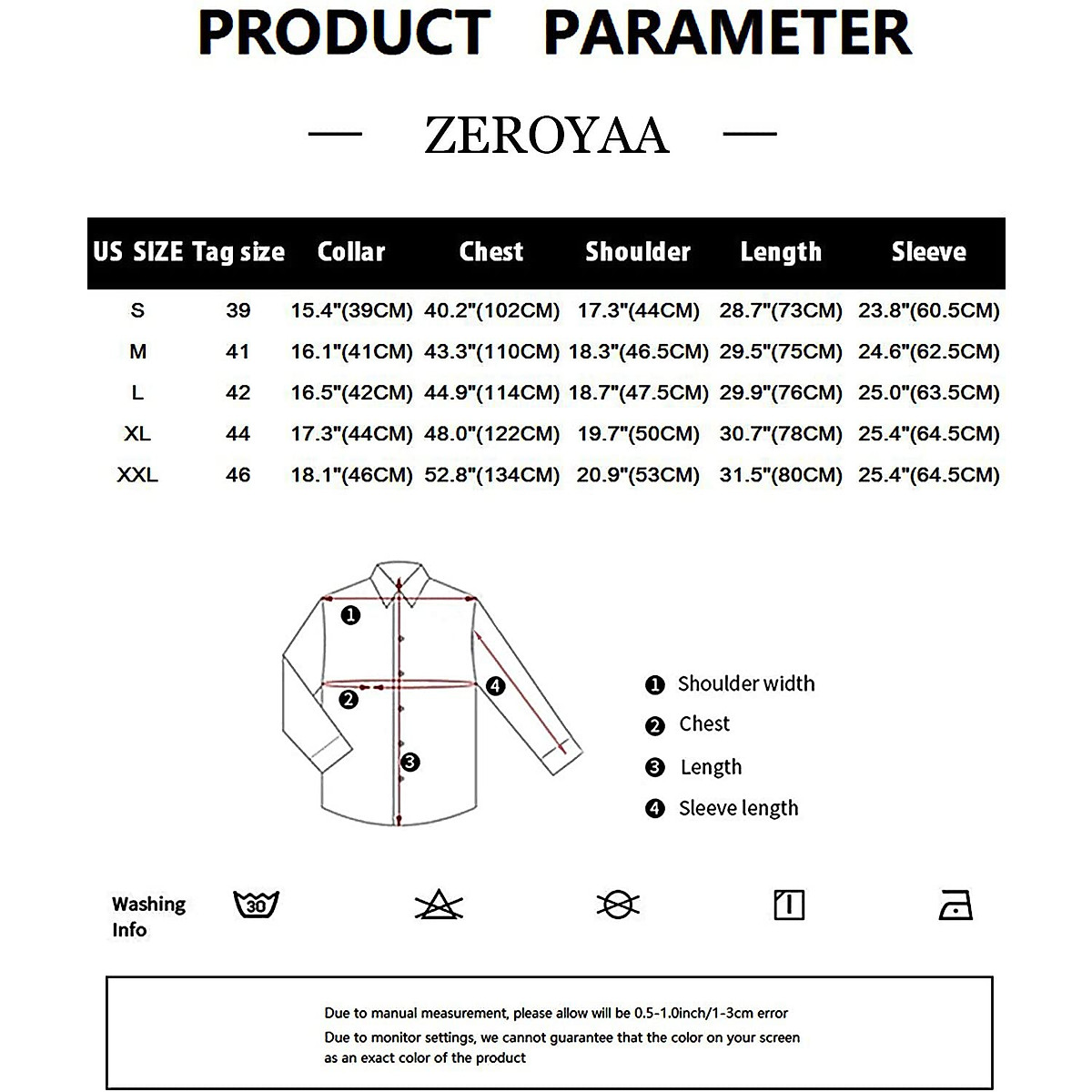 ZEROYAA Men's Business Formal Slim Fit Long Sleeve Button Up Dress Shirts with Pocket ZYSGCL01-Teal Large