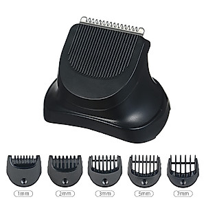 Daseey Electric Shaver Head Replacement for Braun Series 3 & 5 Beard Trimmer with 5 Limit Combs Shaver Head Razor Blade
