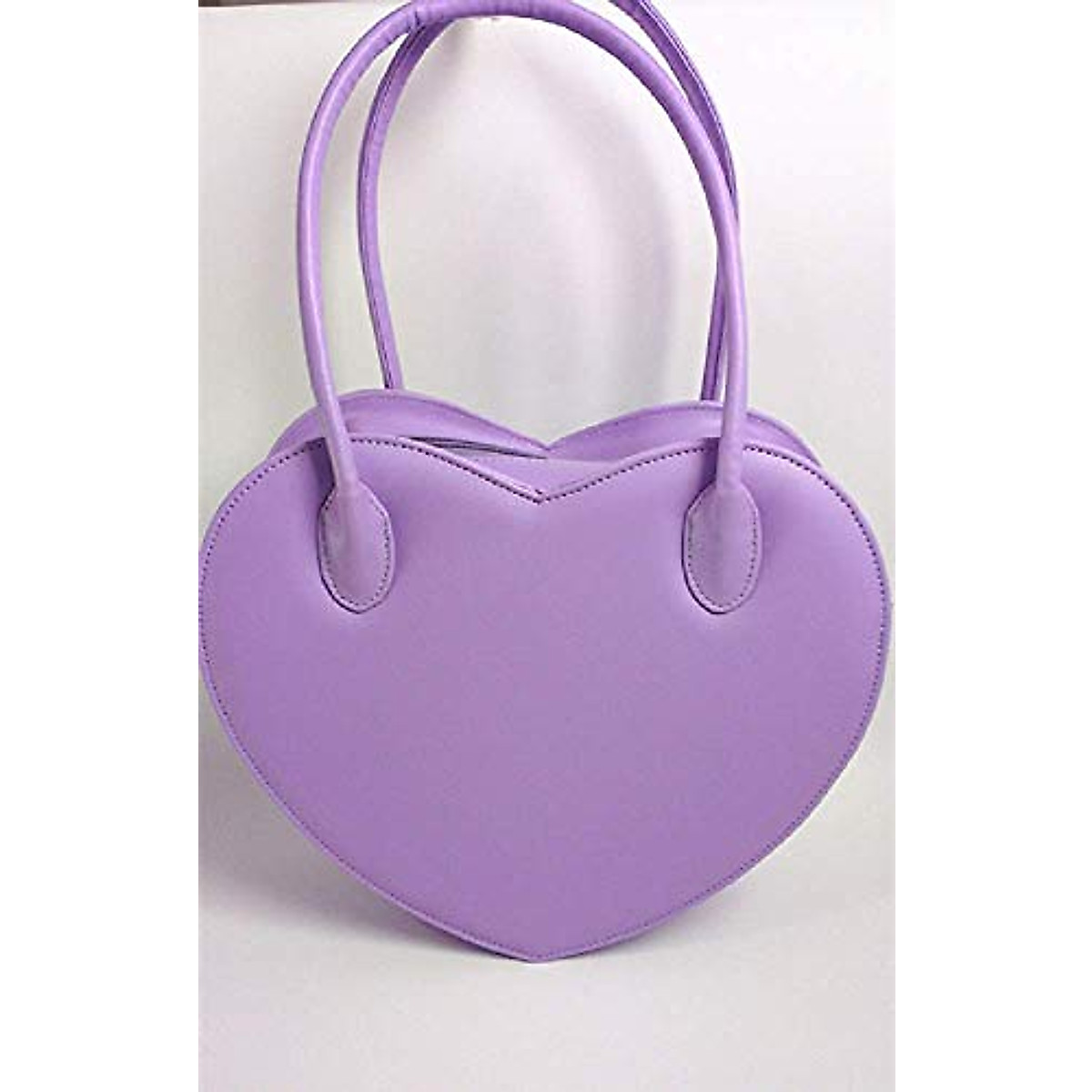 GK-O Fashion Women Heart Shaped Bag Lolita Handbag Clutch Purse Wallet PU Handbag (Light purple)