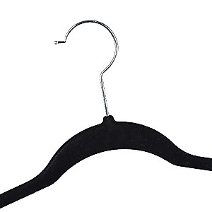 Velvet Hangers - Premium Velvet Hanger Non-Slip - 360° Degree rotatable Hook - Space Saving Clothes Hanger (Black, 30)