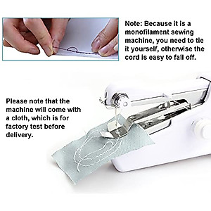 Handheld Sewing Machine, Mini Portable Sewing Machine, Quick Stitching Sewing Machine Suitable for Clothes, Fabrics, DIY Home Travel